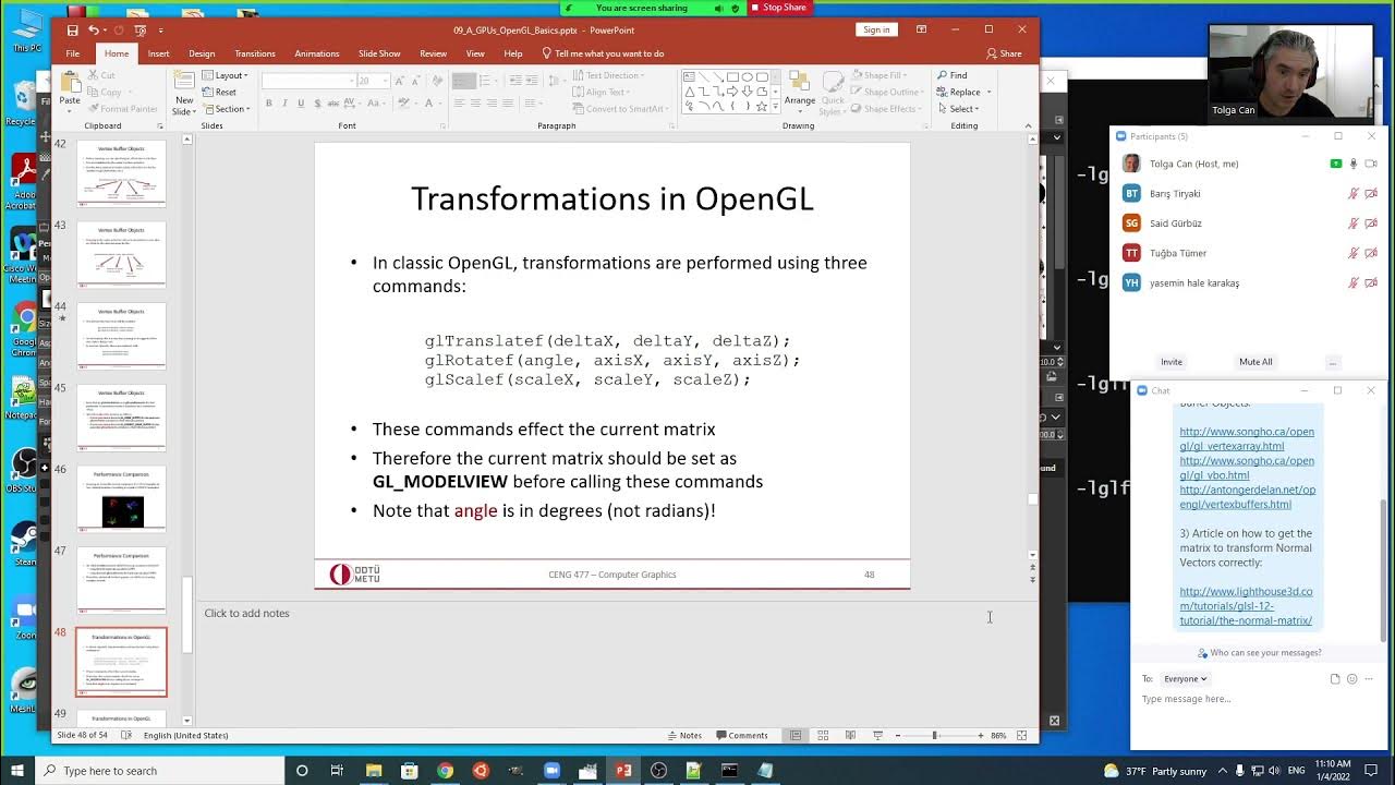 CENG 477 Intro. to Computer Graphics (Section 2, F'21) Week #12 Graphics Hardware and OpenGL ...