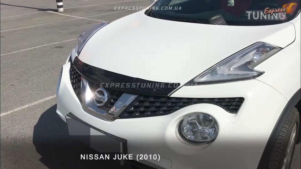 Дефлектор капота Ниссан Жук. Мухобойка на капот Nissan Juke. Tuning ...