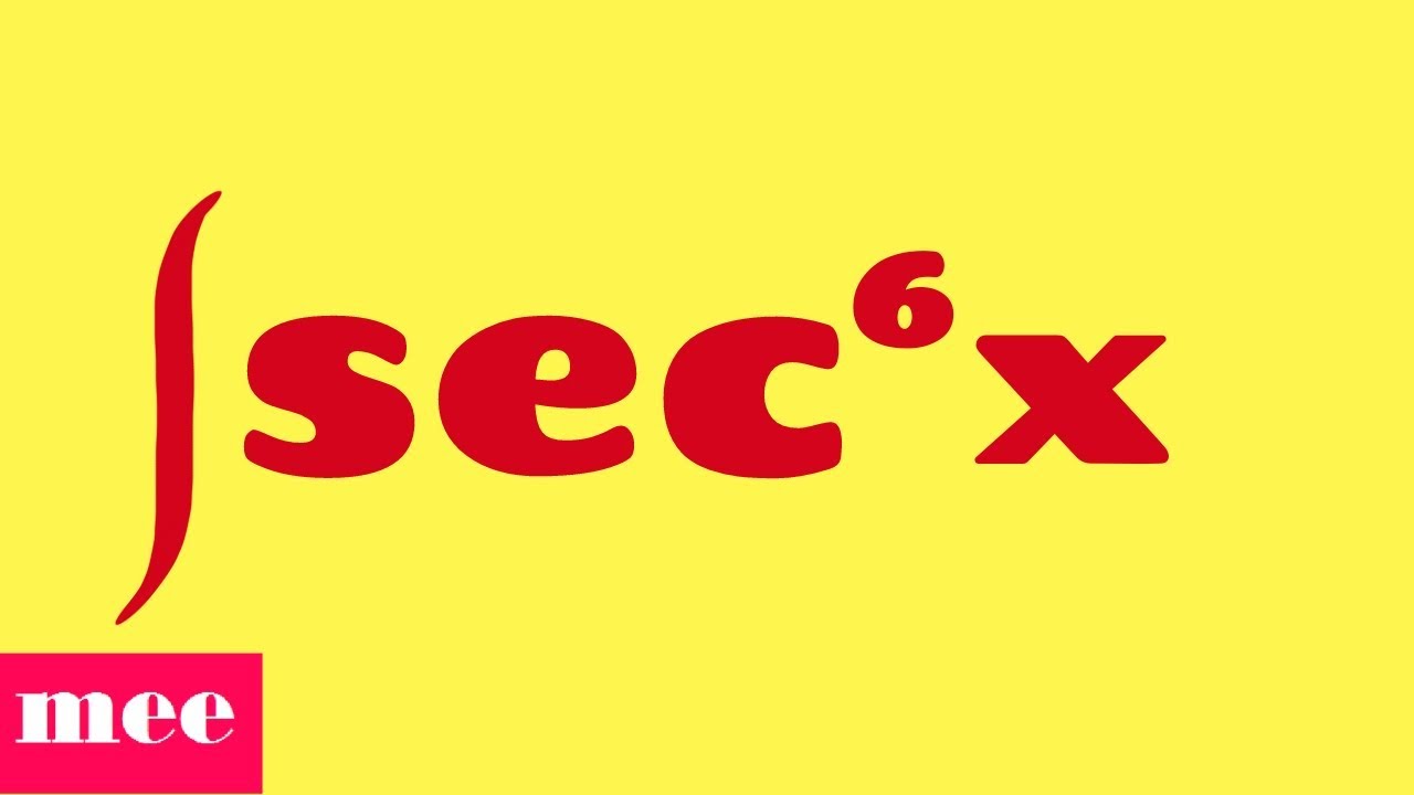 Integration of sec^6(x) - YouTube