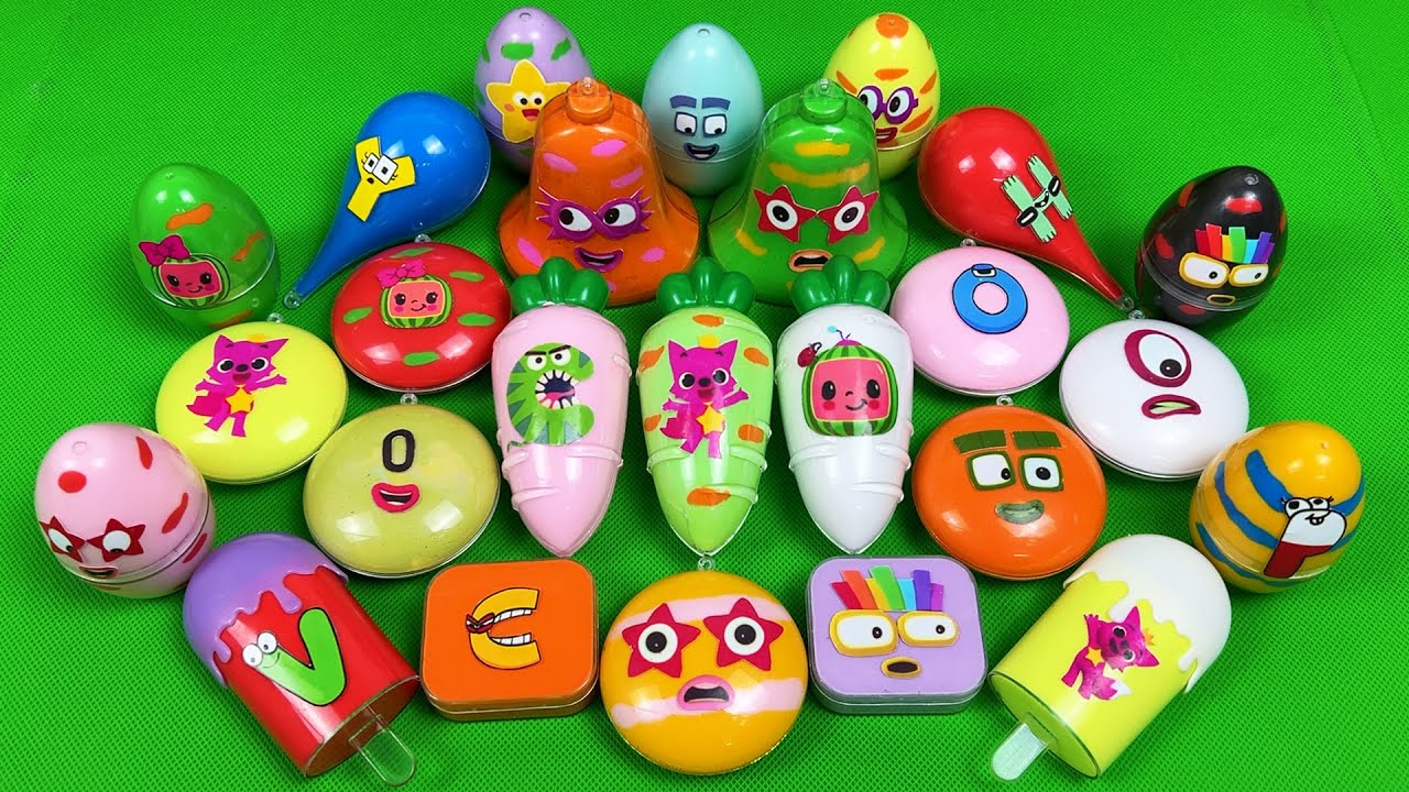 Rainbow SLIME: Looking Numberblocks in Sand Colorful with BELL, Carrots ...