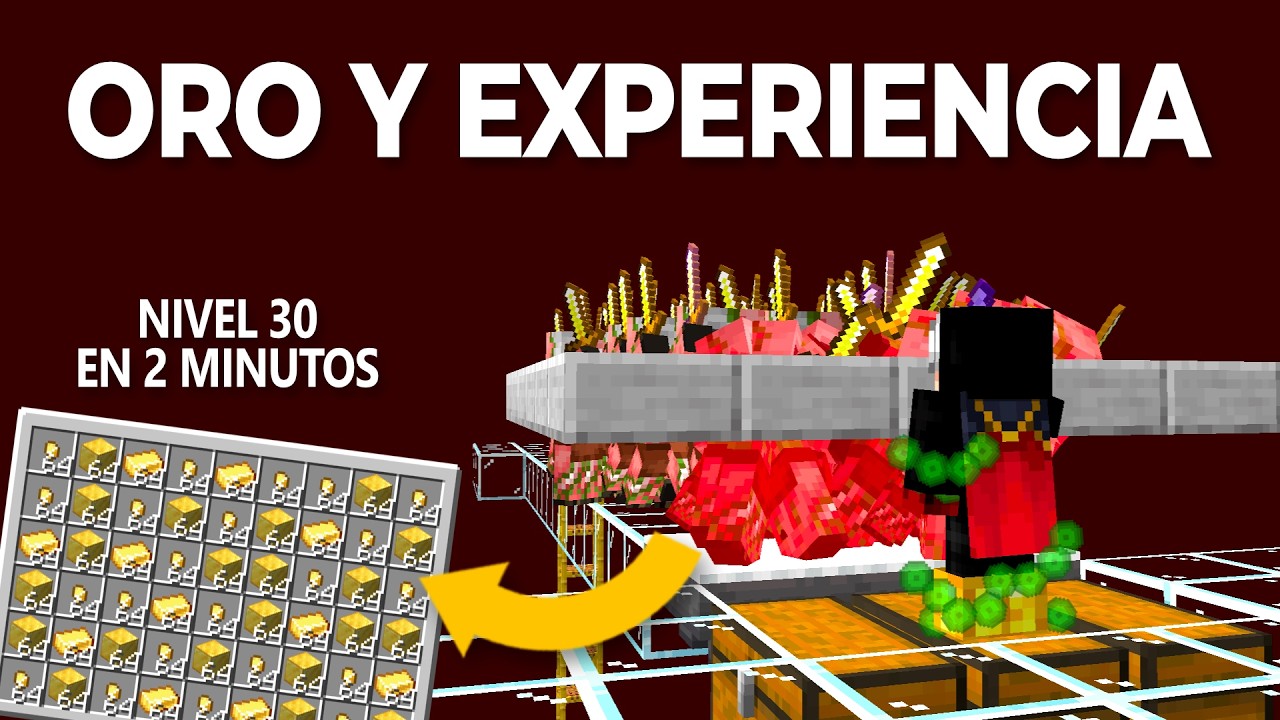 Granja de Oro y Experiencia Minecraft 1.21.11 JAVA - 30 Niveles en 2 Minutos! - YouTube