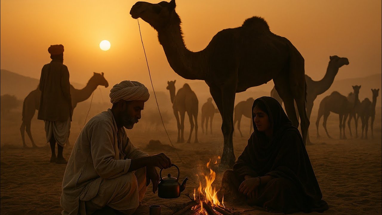 Morning Routine Of Village Women in Pakistan Desert | Cooking Desert ...