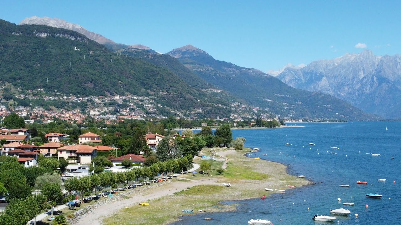 lake Como Italy dongo drone 4k aerial view - YouTube
