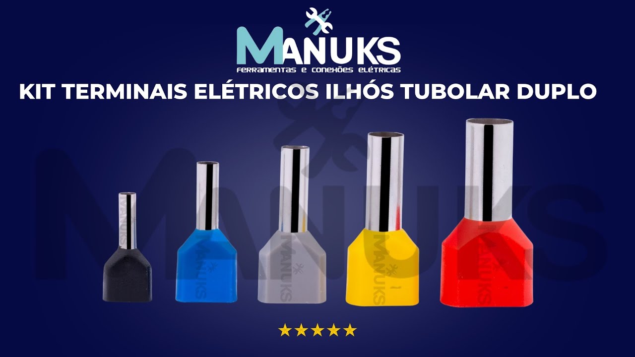 Terminais Elétricos Ilhós Tubolar Duplo | MANUKS FERRAMENTAS - YouTube