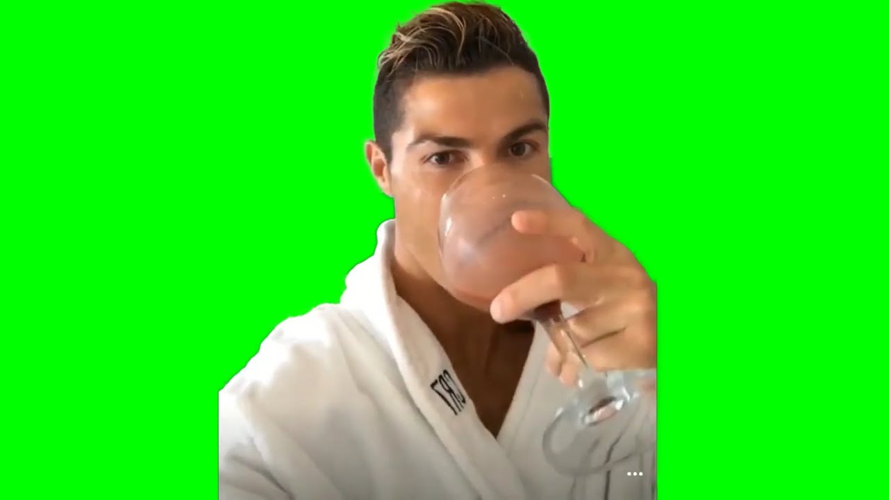 Ronaldo Drinking Wine Meme (HD GREEN SCREEN) - YouTube
