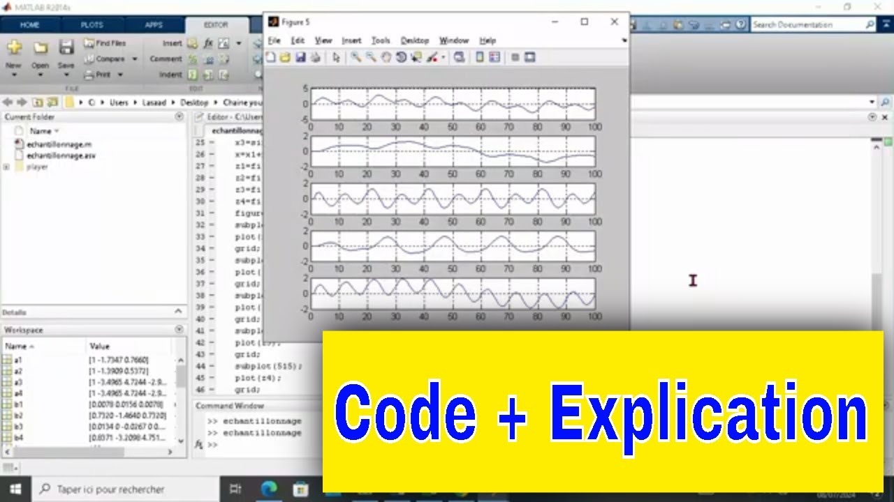 filtrage des signaux (filtre butterworth) | code matlab | diagramme de ...