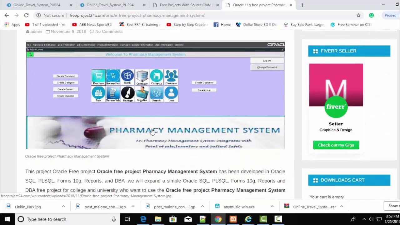 Free download oracle free project with source code Pharmacy Management ...