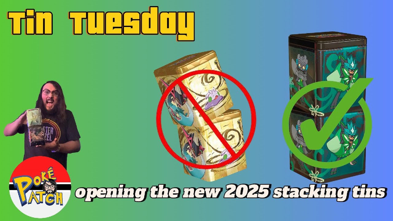 The 2025 Pokémon Stacking Tins are BUSTED | Tin Tuesday - YouTube
