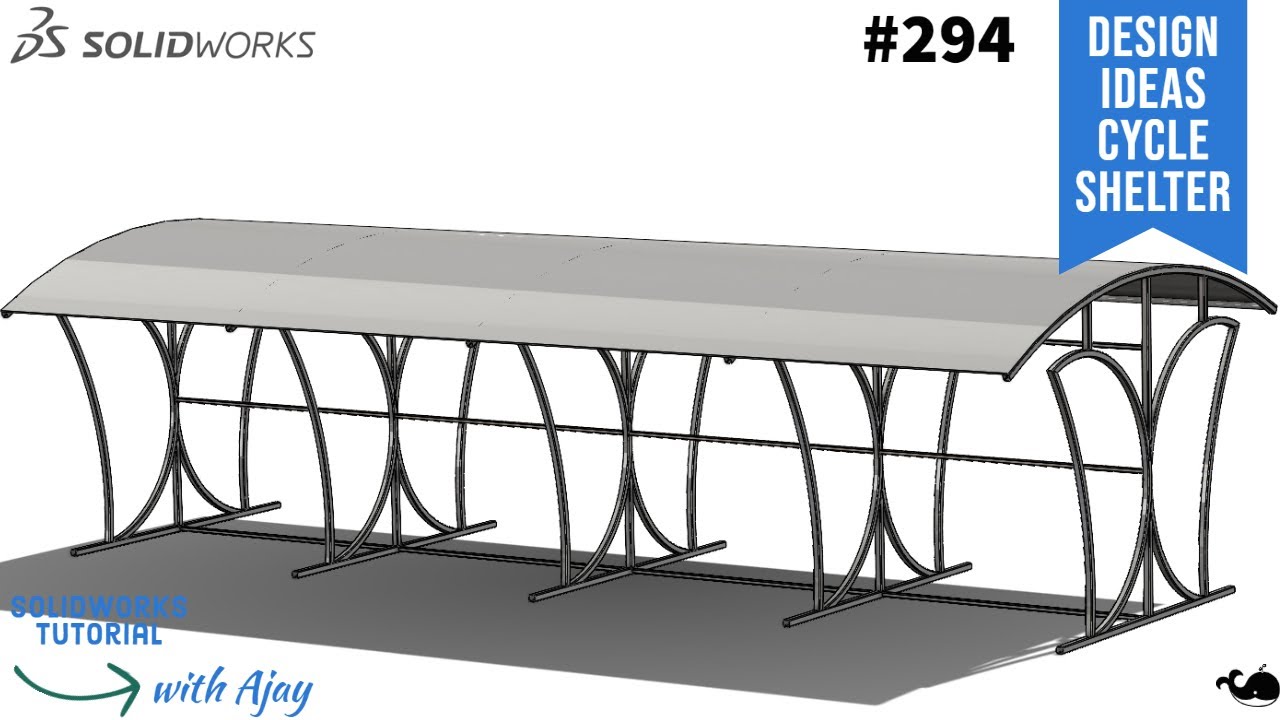 Design ideas Cycle Shelter #294 |design with ajay ||SolidWorks ...
