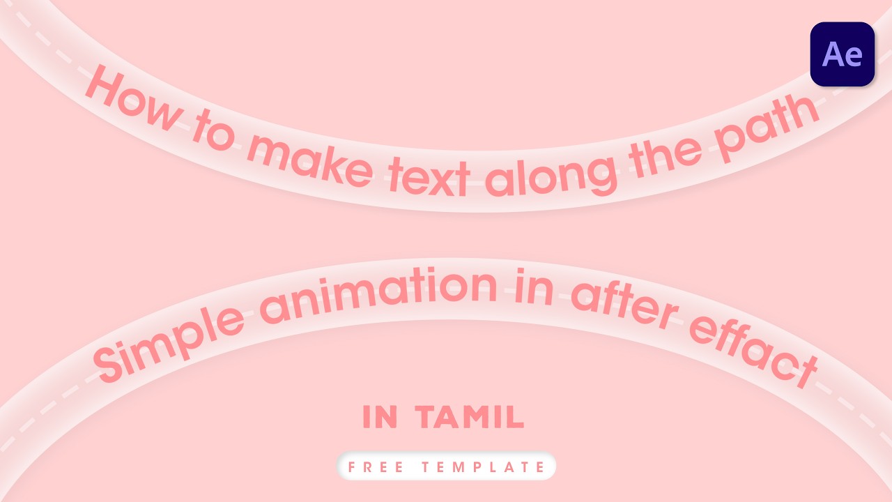 Text Along the path in after effect | Free Template in after effects # ...