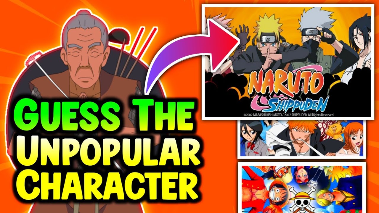 Guess The Famous Anime By Unpopular Character | Guess Anime Character ...