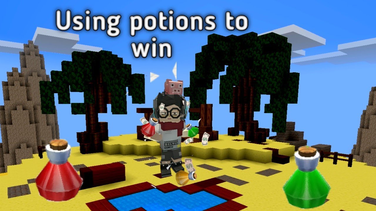 Using POTIONS to WIN in BED WARS[blockman go: blocky mods] - YouTube