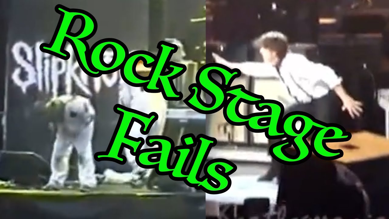 Rock Star Stage Fails Bad Day at Work - YouTube