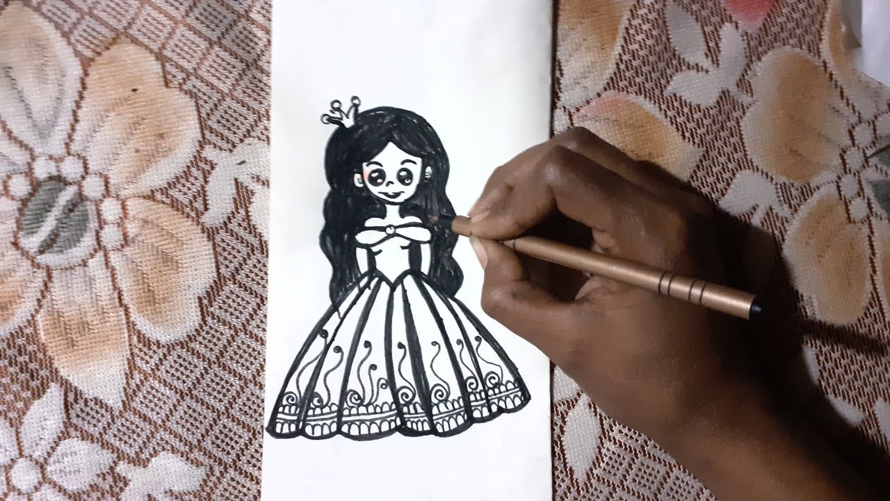 HOW TO DROW A PRINCCESS _HOW TO DROW A GIRL EASY STEP BY EASY STEP_ DROWING TRADITIONAL DROWING💯 ...