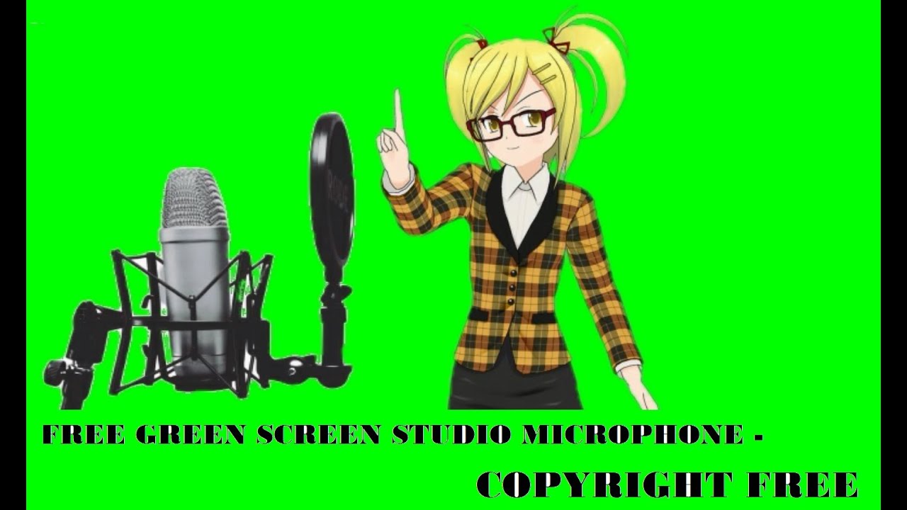 Green Screen Studio Microphone|Copyright Free | - YouTube