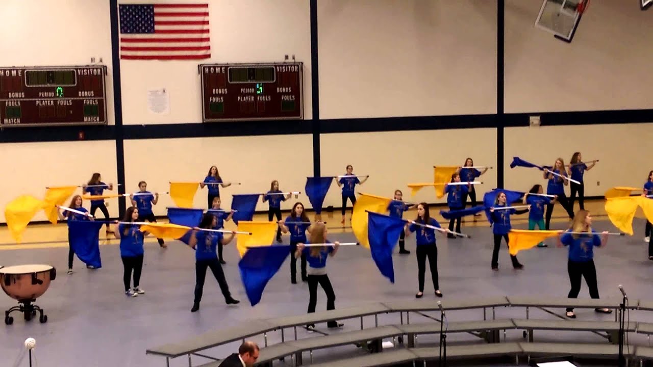 Hartland Middle School Holiday Color Guard performance - YouTube