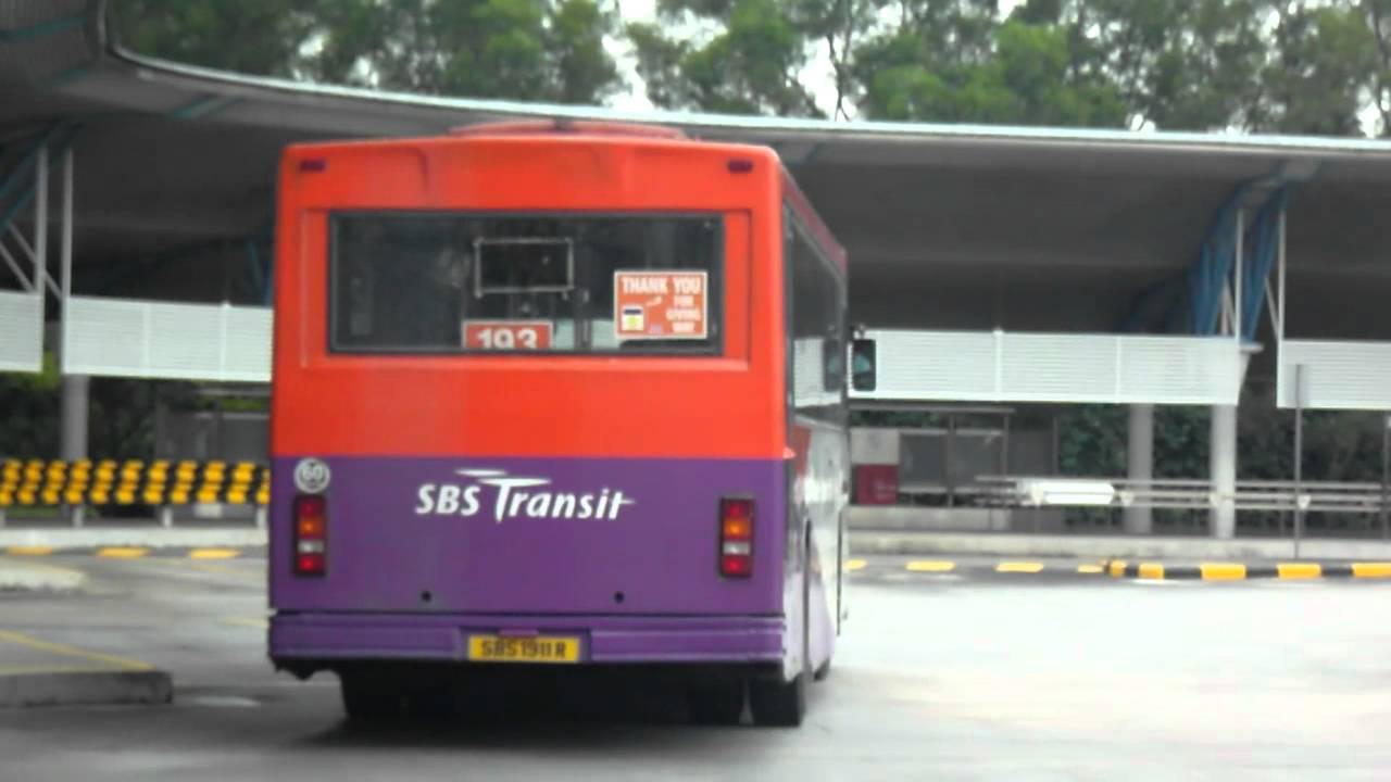 SBS Transit Volvo B10M MK4 Strider (SBS1911R) - Sv 193 Leaving Tuas Ter ...
