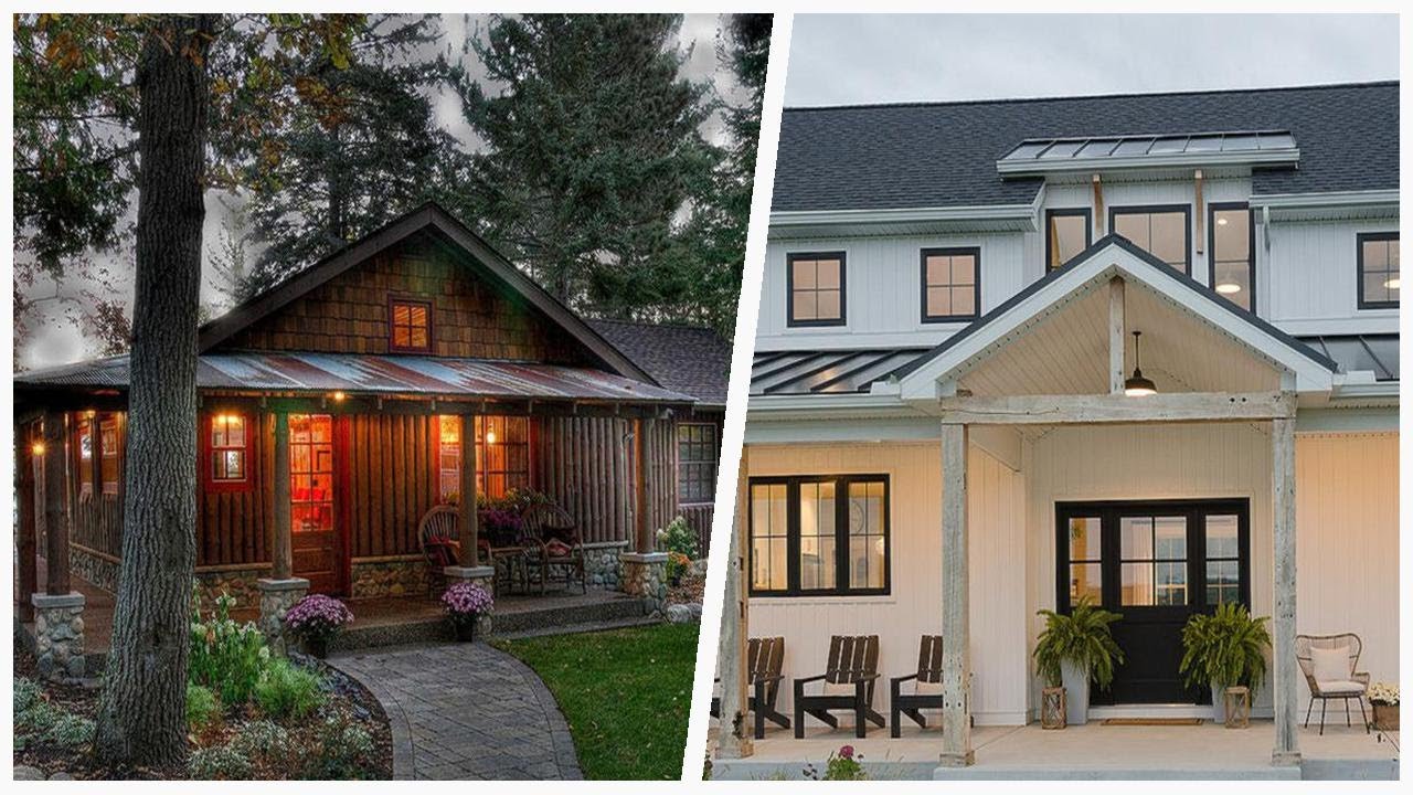 75 Mid-sized Exterior Home With A Mixed Material Roof Design Ideas You ...
