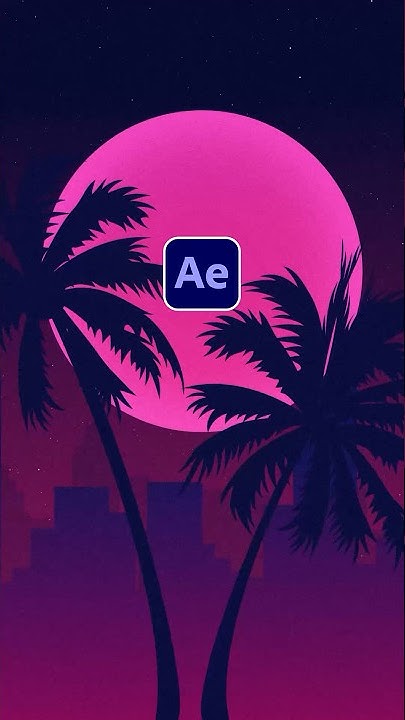 Make Retro Themed Synthwave Animations in After Effects #tutorial - YouTube