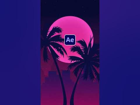 Make Retro Themed Synthwave Animations in After Effects #tutorial - YouTube