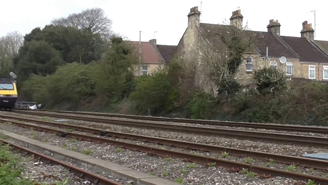 GWR HST no's: 43135-43130 @ Oldfield Park {1C09} 24/03/2017. - YouTube