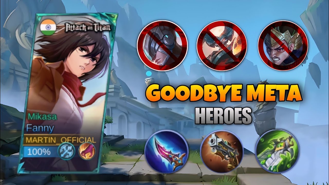 GOODBYE META HEROES!!TRY THIS NEW META BUILD FOR EASILY DESTROYED META HEROES | FANNY MLBB - YouTube