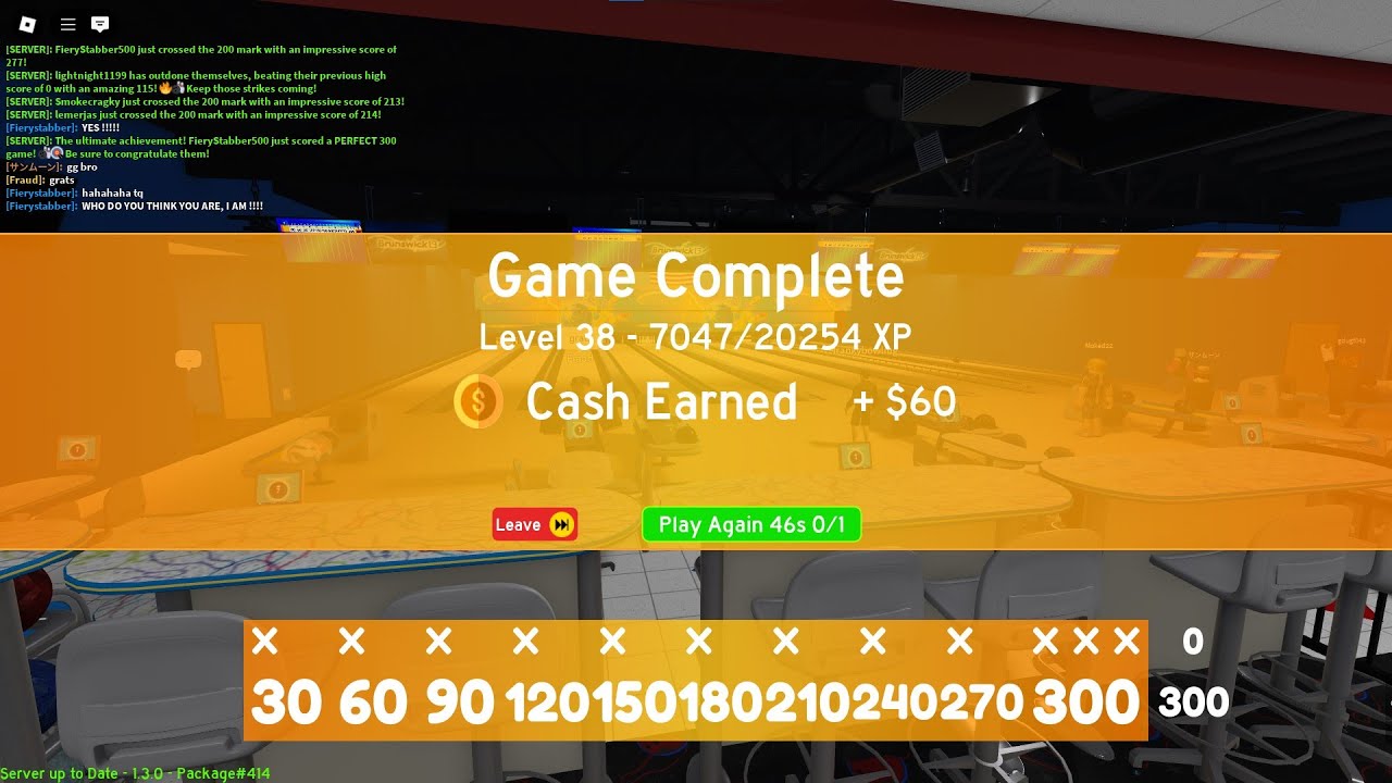 Roblox Kingpin Bowling Game 02, 300 Perfect Game for my Birthday on ...