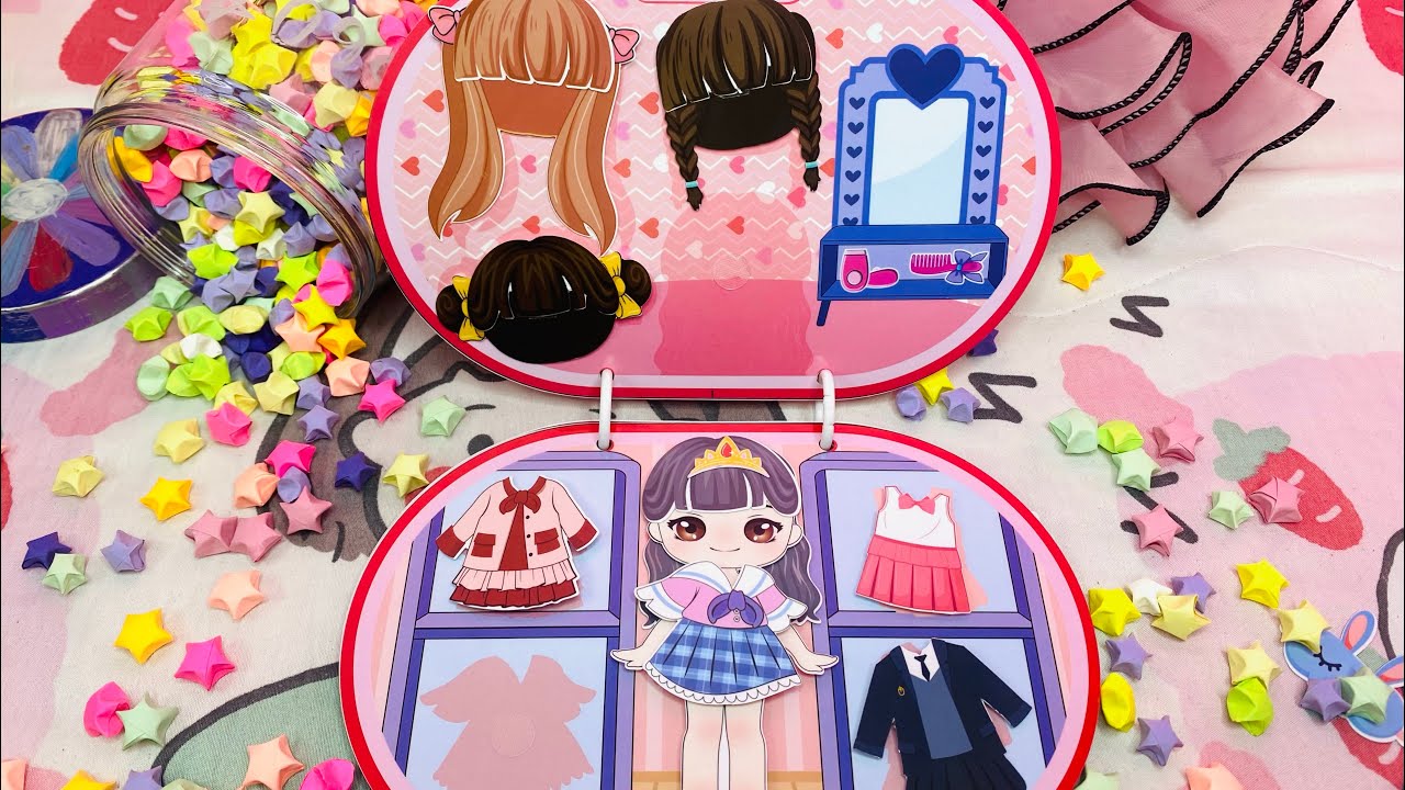 DIY Paper Doll House Book Making. Unboxing quiet book. Paper Play ...