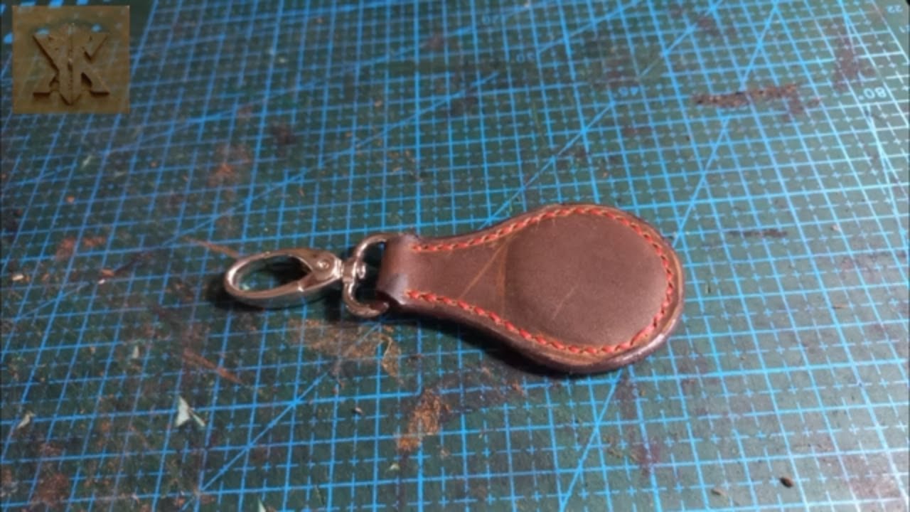 handmade leather Key chain make easy - YouTube