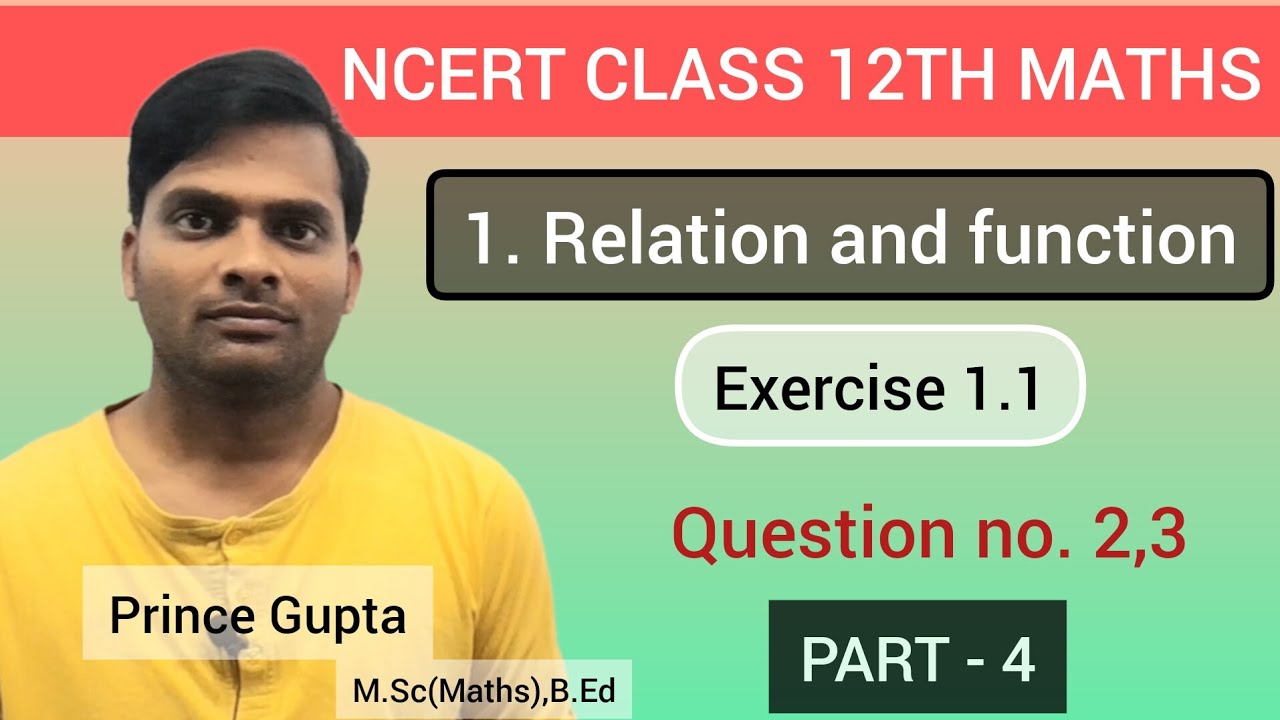 Ncert Class 12th Maths Relation And Function Exercise 1 1 Part 4