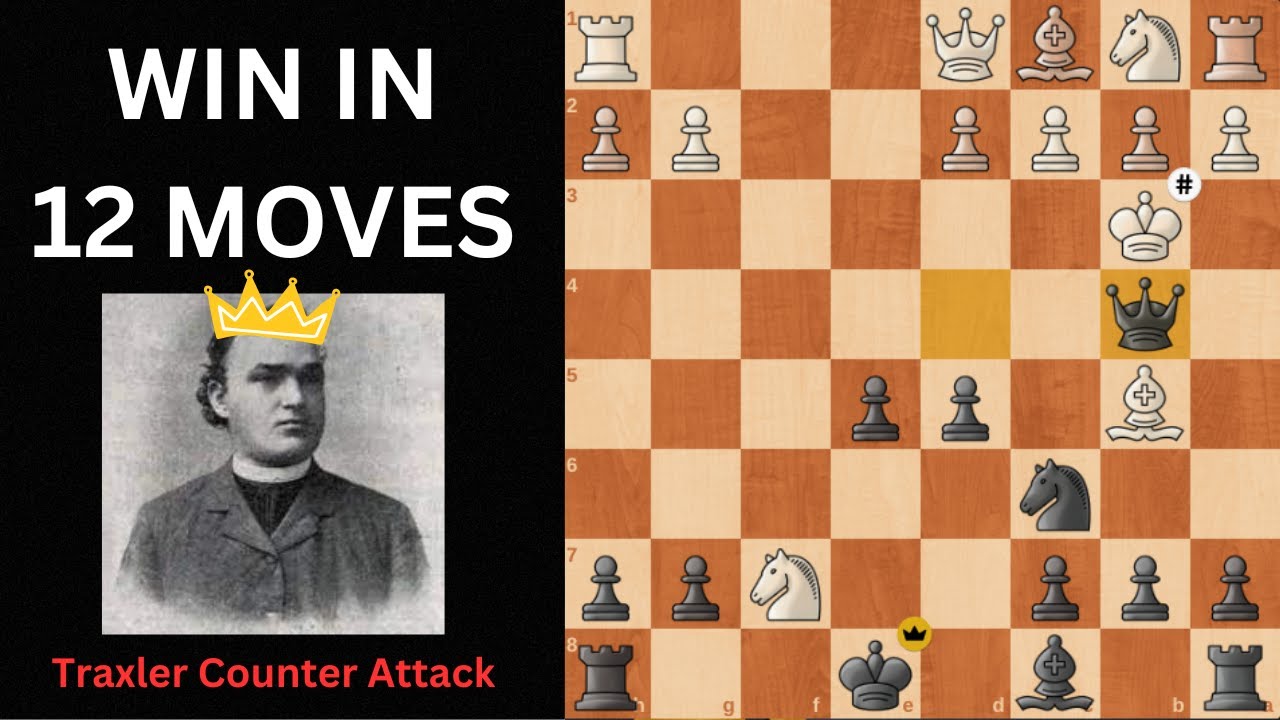 WIN IN 12 MOVES Traxler Counterattack - 2 minute chess lesson - YouTube