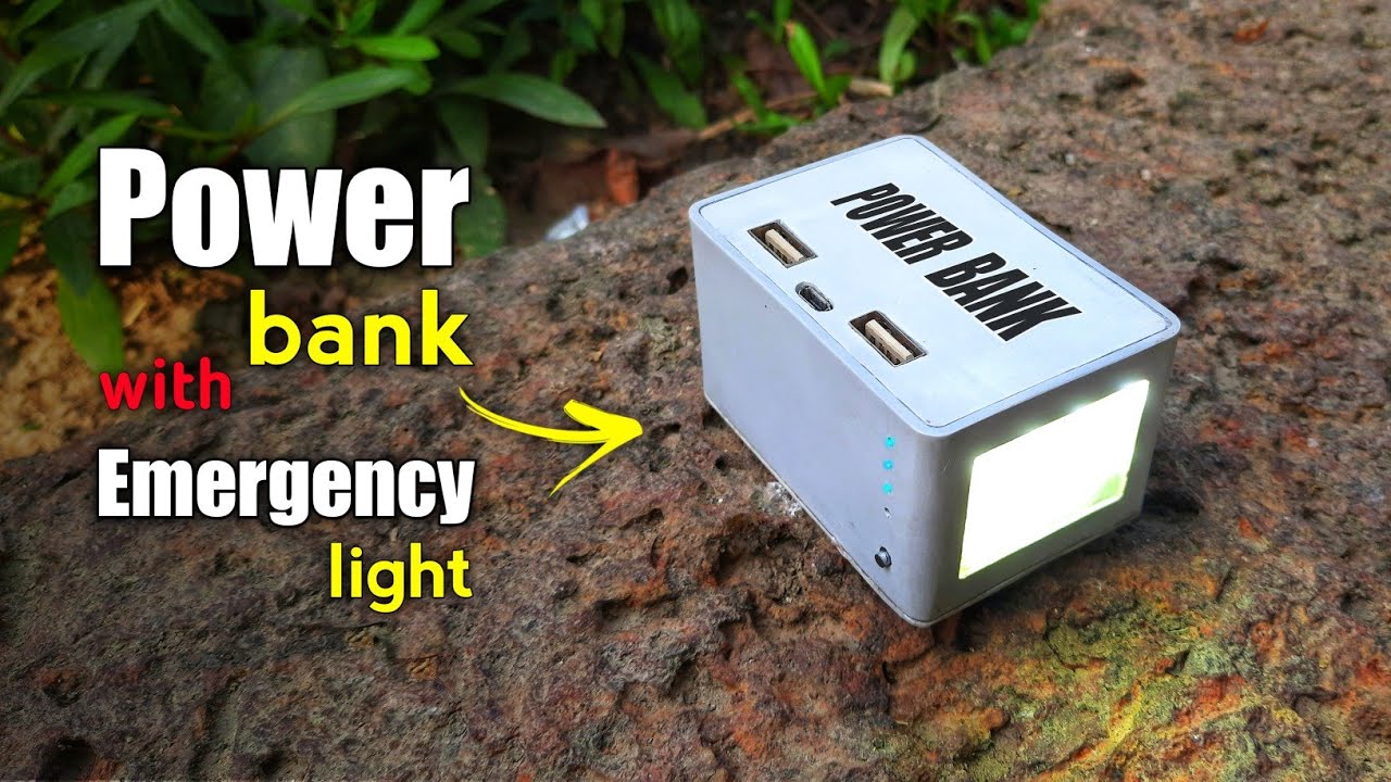 Power Bank with Emergency Light ।। how to make power bank using pvc ...