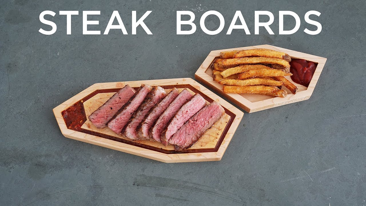 CNCed Steak Boards - YouTube