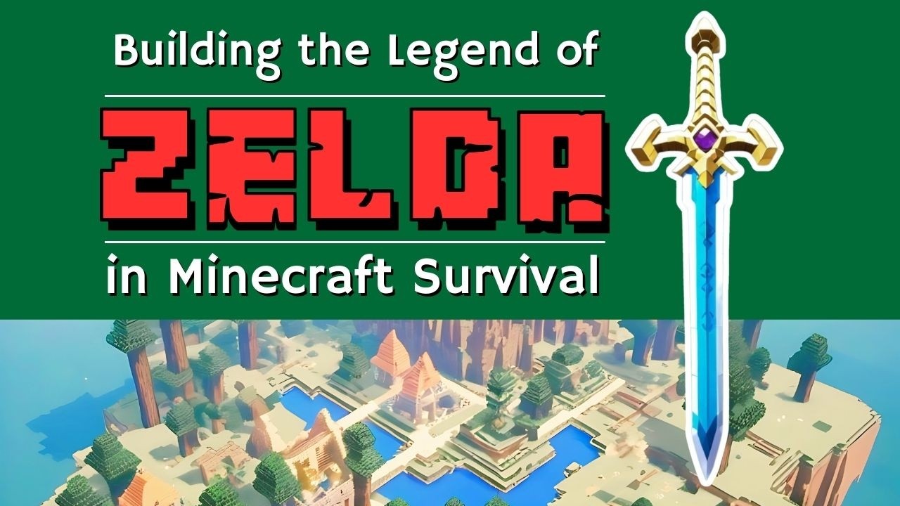 Building Legend of Zelda in Minecraft Overworld View w Spyglass - YouTube