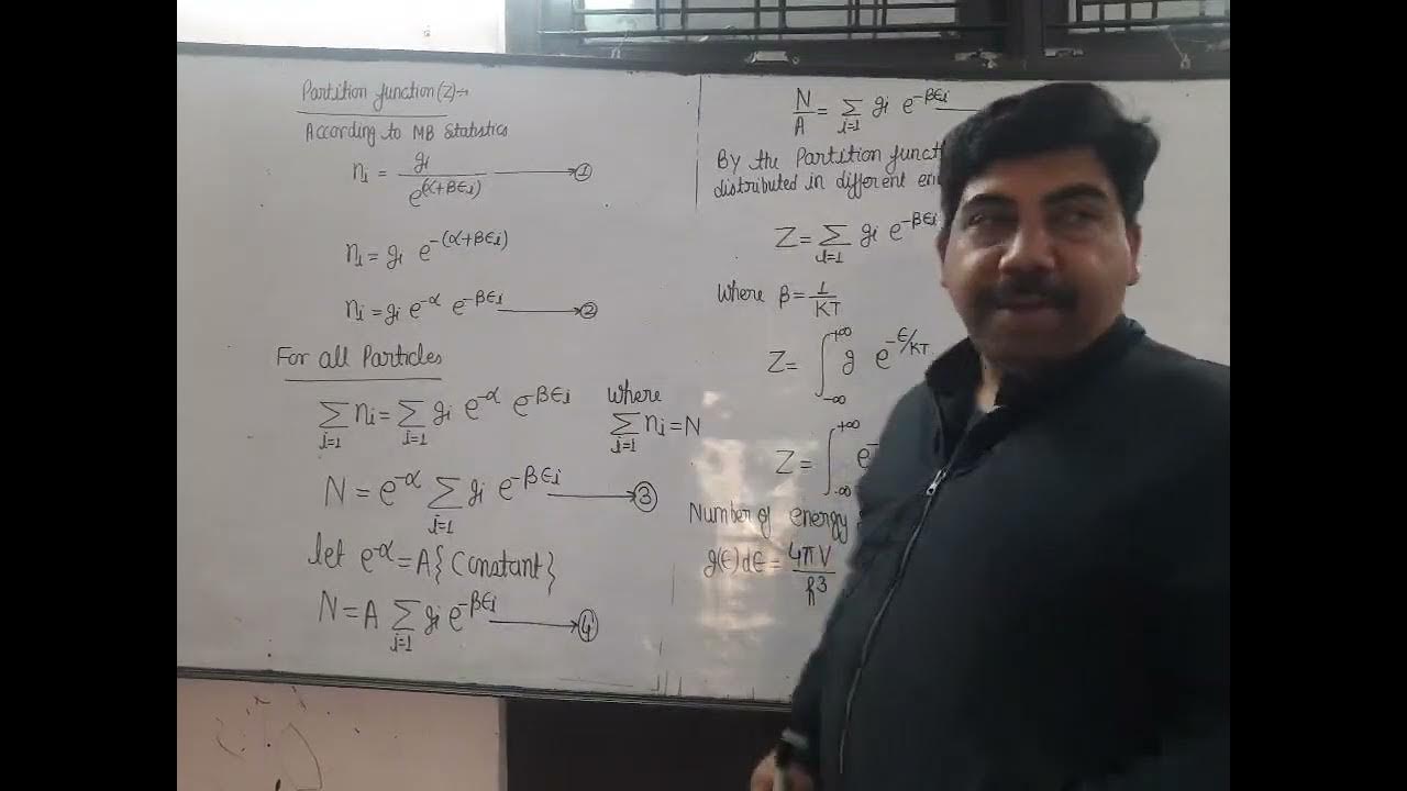 partition function and relation between partition function and entropy ...