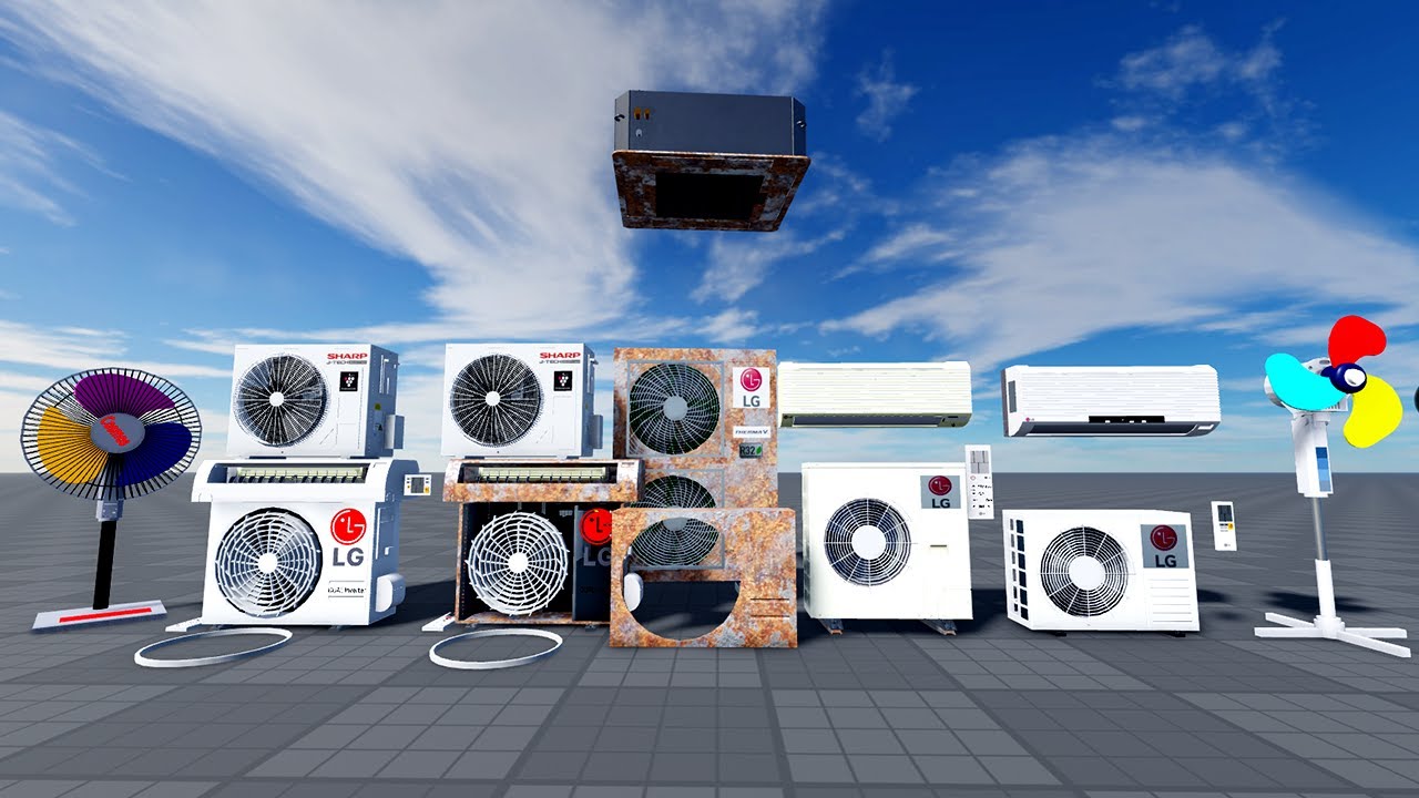 Broken Air Conditioner and Stand Fan Video | Roblox AC Game - YouTube