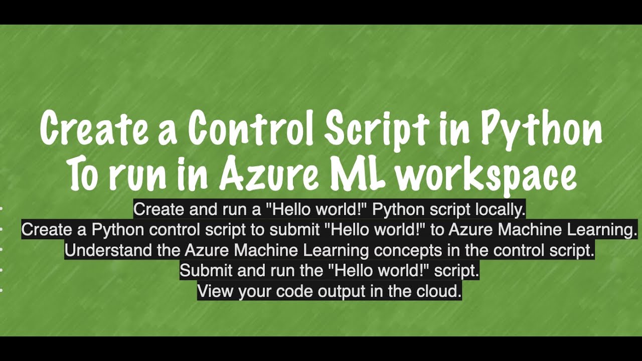 Create a Python control script to submit code from local environment to ...