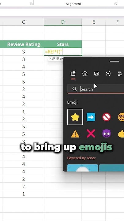How to create star rating in Excel! #excel #exceltips #exceltricks - YouTube