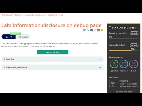 Web Security Academy | Information Disclosure | 2 - Information Disclosure On Debug Page - YouTube
