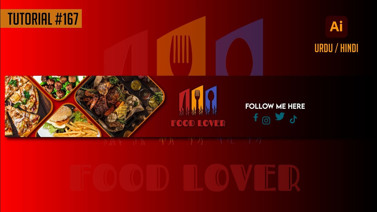 Cooking Banner Design | YouTube Banner Art Design In Illustrator cc ...