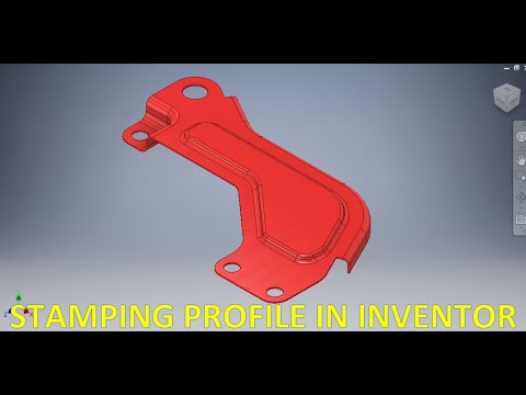 Stamping Profile in Autodesk Inventor 3d Modeling || Inventor 3d ...