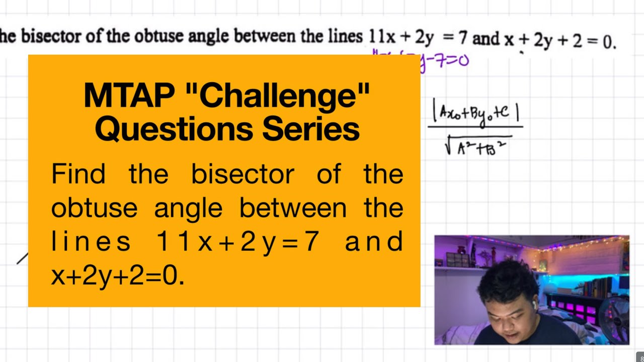 MTAP "Challenge" Question: Angle Bisector - YouTube