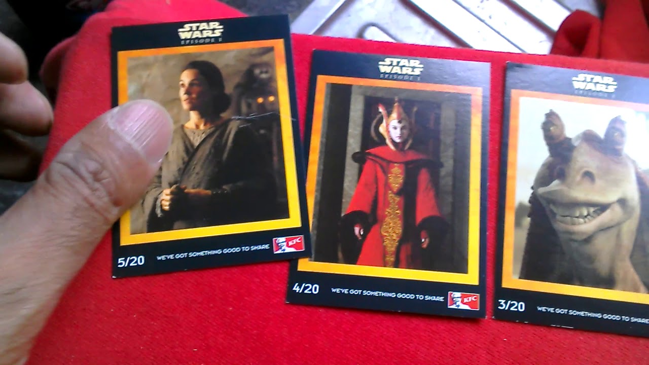 KFC 🐔 Star Wars Episode I Trading Cards 1999 - YouTube