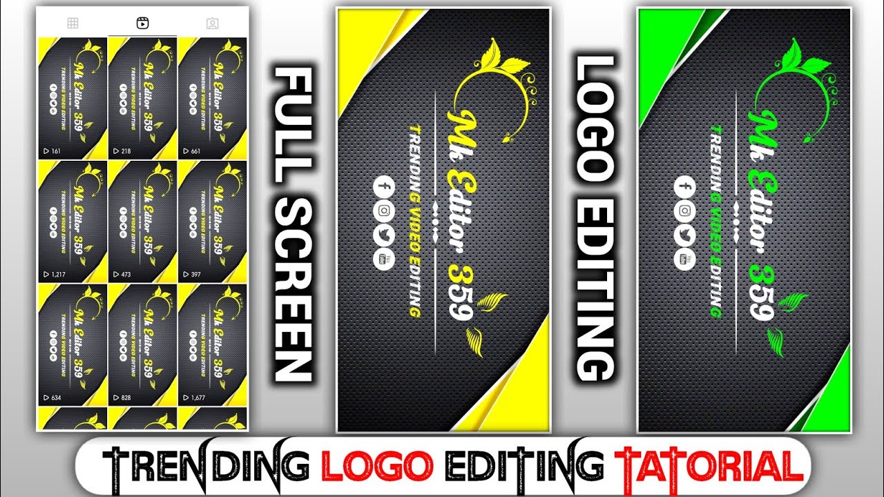 Full screen logo editing | Trending logo editing tatorial | Mk editor ...