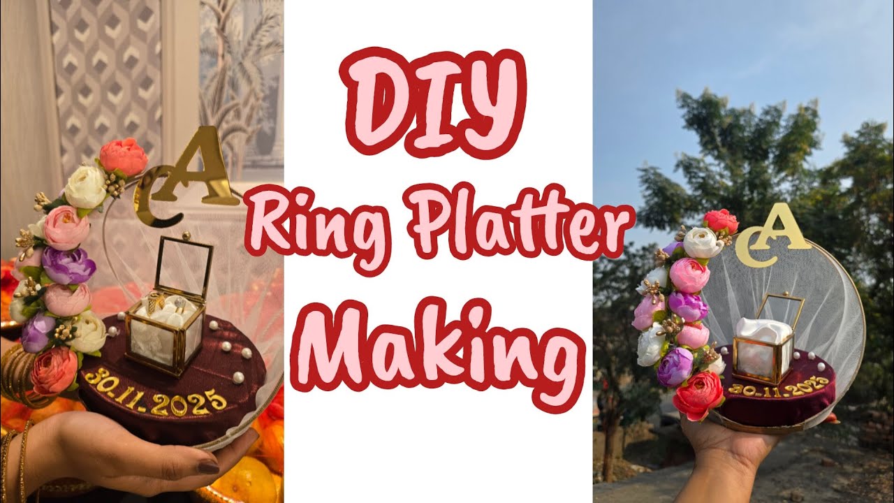DIY Ring Platter 💍|| Engagement ring Platter || Easy Ring Platter ...
