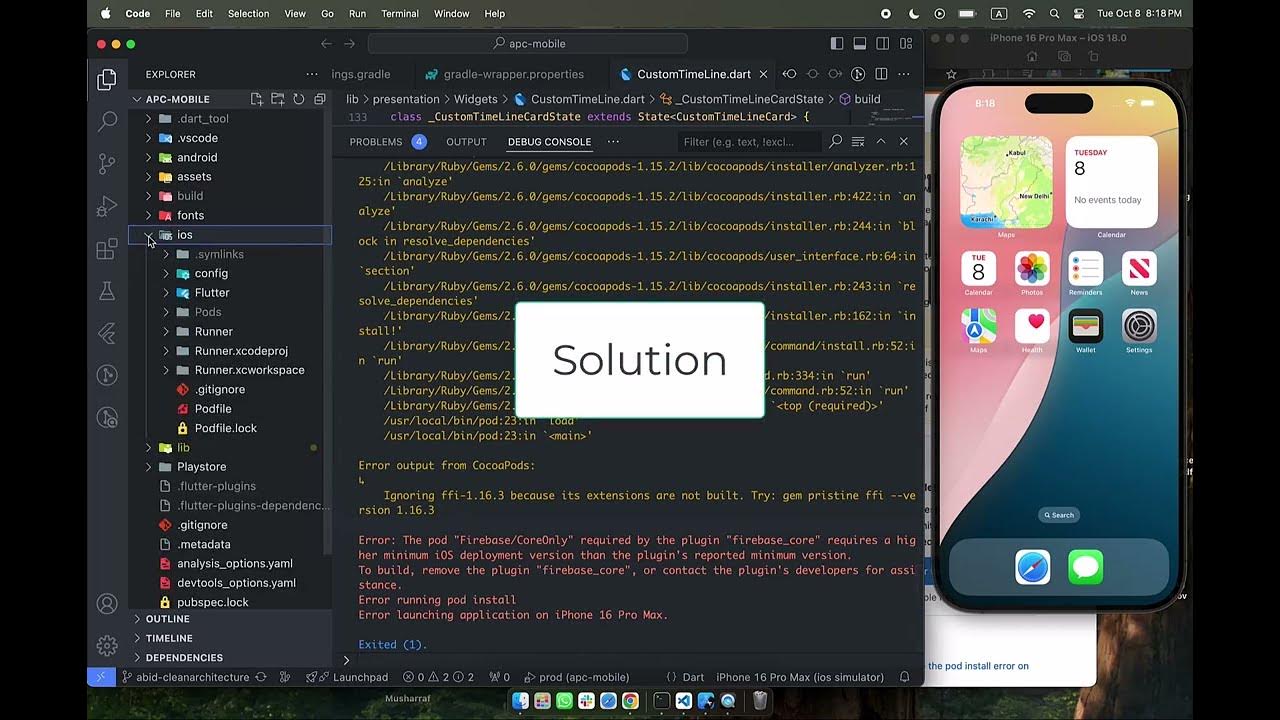 [Solved] Error: The pod Firebase/CoreOnly required by the plugin "firebase_core" requires a ...