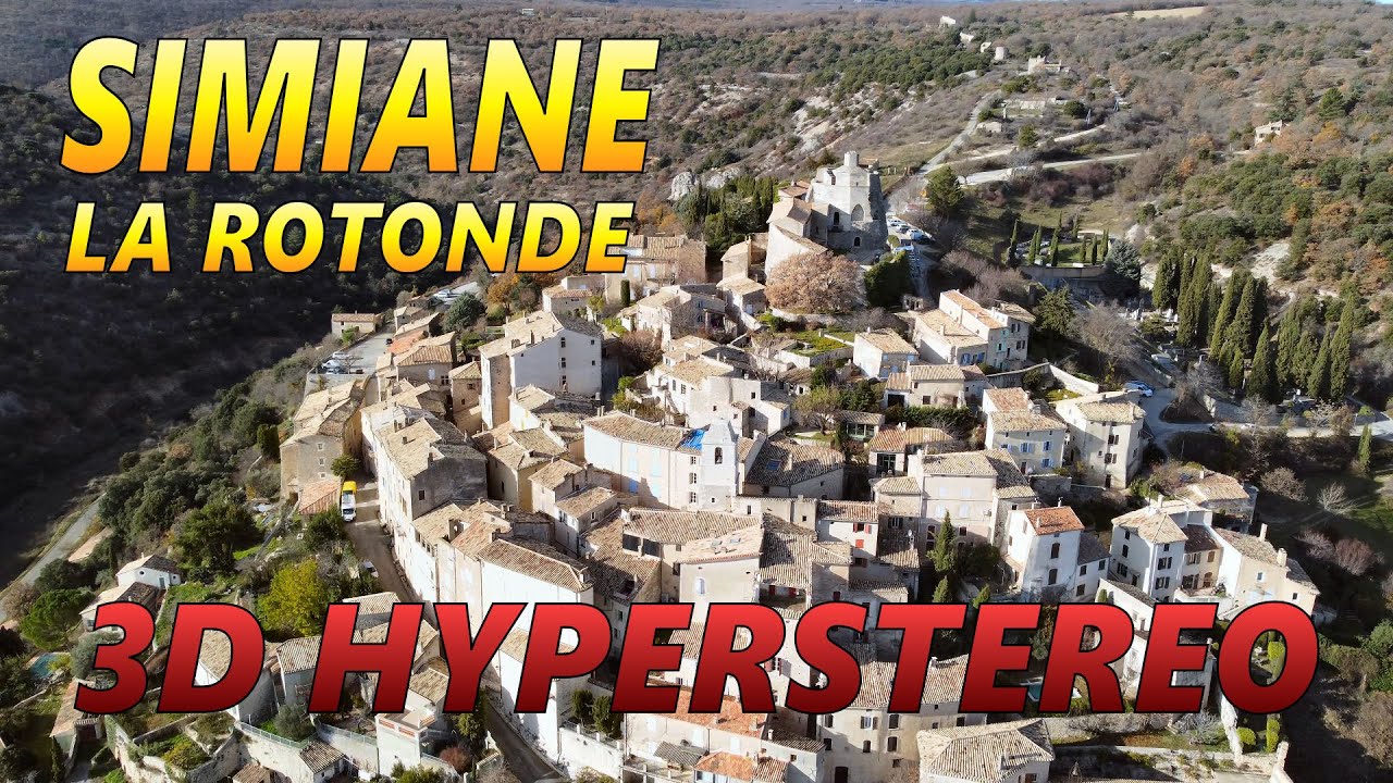 Vue aérienne 3D de Simiane la Rotonde (04) - YouTube