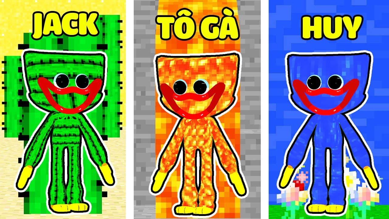 TÔ GÀ THỬ THÁCH 24H CHƠI TRỐN TÌM HUGGY WUGGY TÀNG HÌNH TRONG MINECRAFT ...