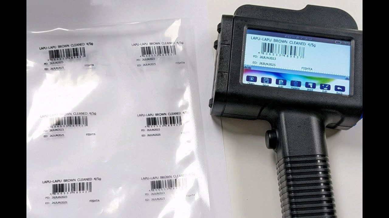 Instruction | How to Print Barcodes with Bentsai Handheld Printer - YouTube