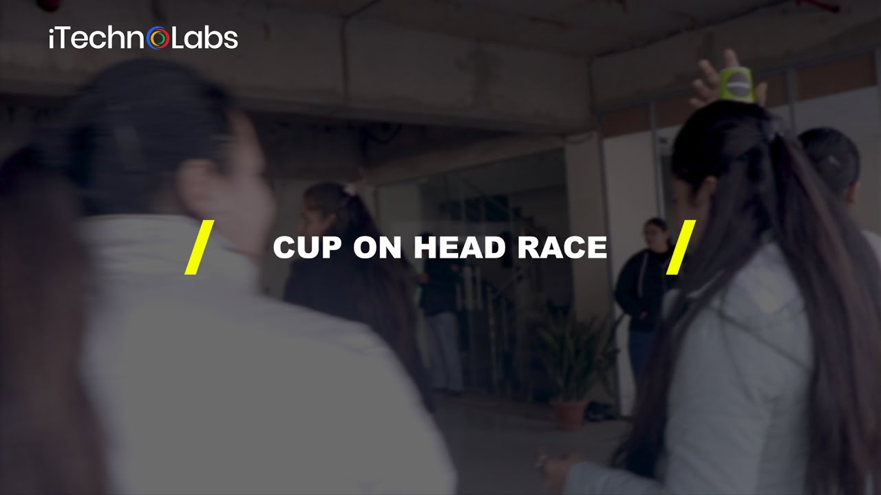 Office Fun Friday | Cup on Head Race Challenge at iTechnoLabs! - YouTube